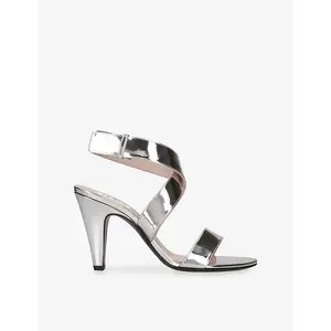 Alaïa Crossover Leather Heeled Sandals
