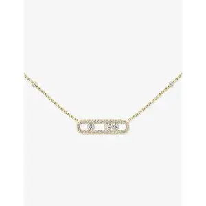 Messika Move Classique Baby Move Pavé 18ct Gold And 0.33ct Diamond Necklace