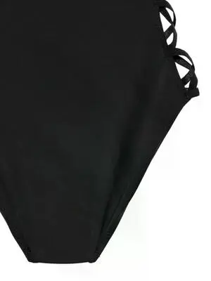Norma Kamali One-shoulder Swimsuit With Lace-up Sides