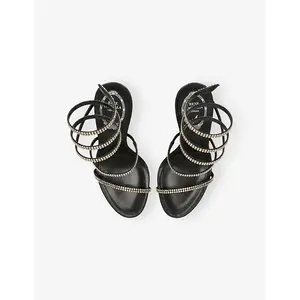 Rene Caovilla Cleo Ii 105 Jewel-embellished Heeled Sandals - Blk/other