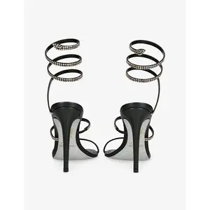 Rene Caovilla Cleo Ii 105 Jewel-embellished Heeled Sandals - Blk/other