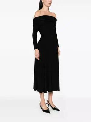 Norma Kamali Three-quarter Sleeve Midi Dress