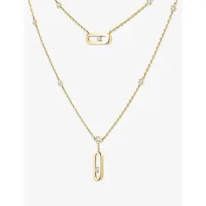 Messika Move Uno 2-row Diamond Necklace - Yellow