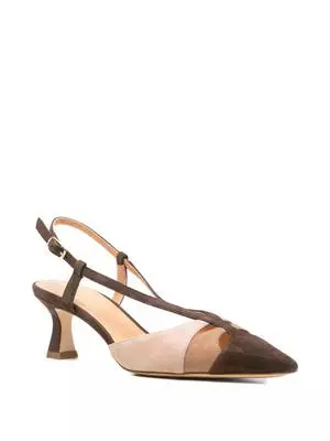 JULIE DEE Cut-out Slingback Pumps