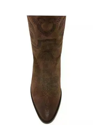 JULIE DEE Embroidered Pointed Toe Boots