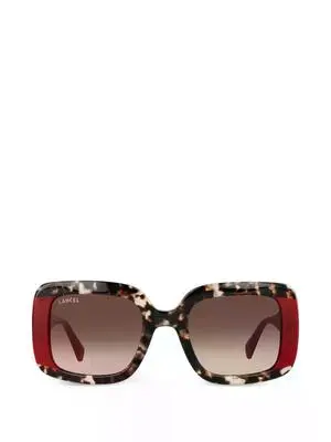 LANCEL Swann Rectangle Sunglasses - Brown