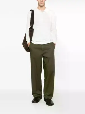 CARTER YOUNG Cable-knit Polo Shirt