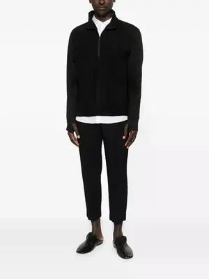 Issey Miyake Pleated Zip Jacket - Black