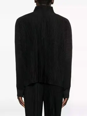 Issey Miyake Pleated Zip Jacket - Black