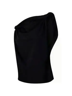 RÓHE Asymmetric Sculptural Top - Black