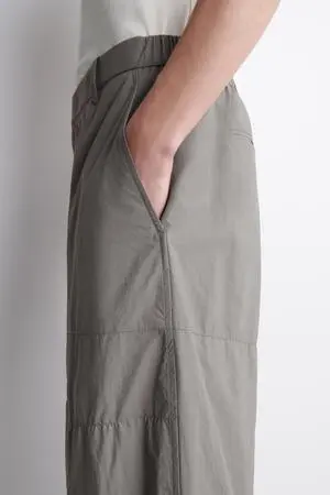 Cos Nylon Barrel-leg Pants - Gray