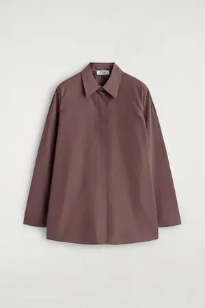Cos Cotton-silk Shirt - Brown