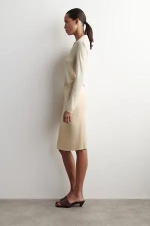 Cos Sheer Knitted Silk-cashmere Skirt