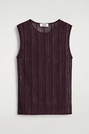 Cos Sheer Lace-knit Tank Top