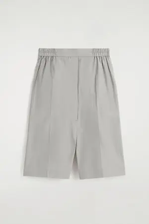 Cos Dropped-crotch Tailored Shorts - Gray
