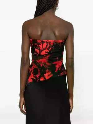 Alexander McQueen Strapless Floral Top