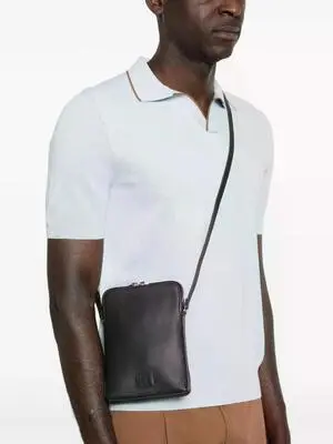 Paul Smith Embossed-logo Leather Messenger Bag