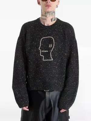 BRAIN DEAD Logo-embroidered Jumper