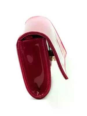 CASTAGNA Patent-finish Rectangular Clutch - Pink