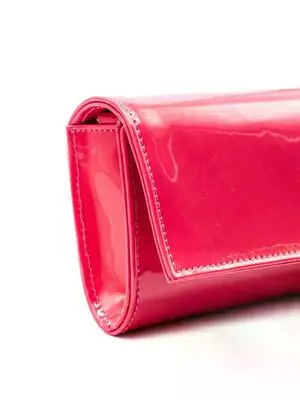 CASTAGNA Patent-finish Rectangular Clutch - Pink