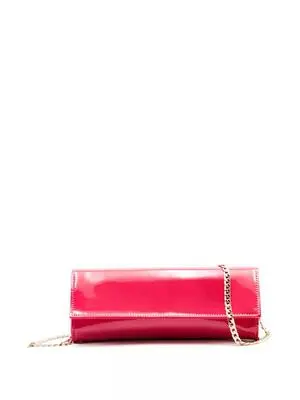 CASTAGNA Patent-finish Rectangular Clutch - Pink