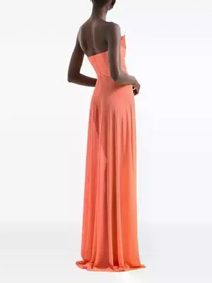 GENNY Gathered Strapless Dress