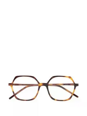 KALEOS Meyer Geometric-frame Glasses - Brown