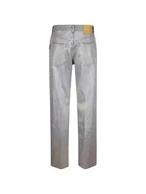 HAIKURE Textured Straight Jeans
