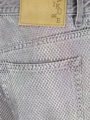 HAIKURE Textured Straight Jeans