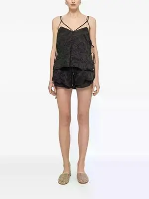 NISSA Crinkle-effect Mini Shorts
