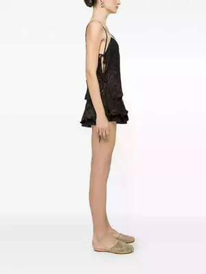 NISSA Crinkle-effect Mini Shorts