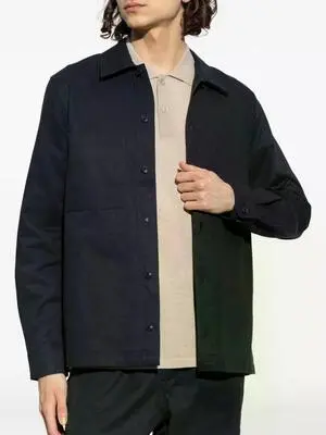 SAMSOE SAMSOE Sataka Button-up Shirt Jacket - Blue