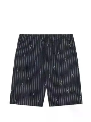 Lacoste Crocodile Print Shorts - Blue