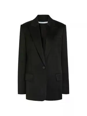 Another Tomorrow Buttoned Pocket Blazer