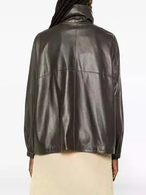 Nour Hammour Flap-pocket Leather Jacket