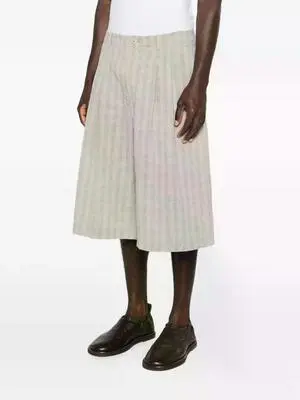 Our Legacy Split Checked Shorts - Neutrals