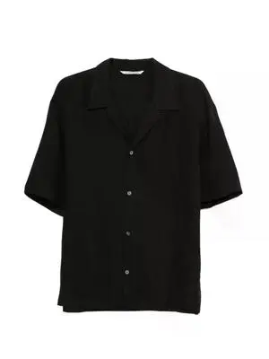 A KIND OF GUISE Short-sleeve Linen Shirt - Black