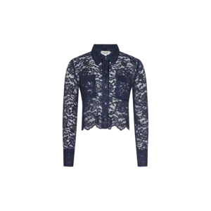 L'Agence Roelle Lace Blouse Top - Midnight