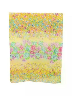 Versace 1990s Floral Scarf - Yellow