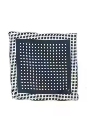 Saint Laurent 1990s Silk Scarf - Blue