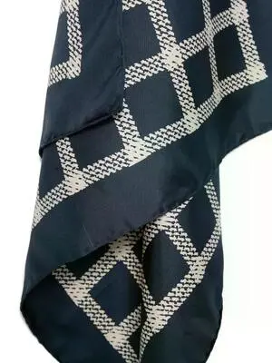 Saint Laurent 1990s Printed Scarf - Blue