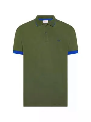 SUN 68 Trim Polo Shirt - Green