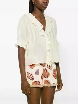 DÔEN Henri Ruffled Blouse - Yellow