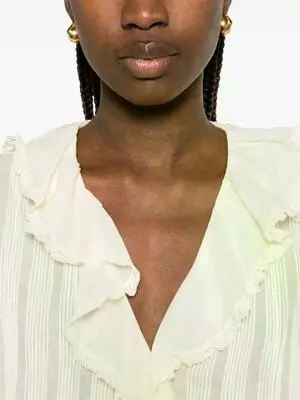 DÔEN Henri Ruffled Blouse - Yellow