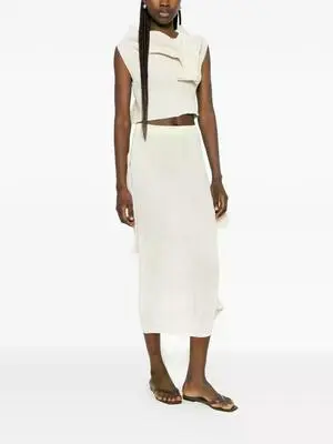 Issey Miyake Ruffled Midi Skirt