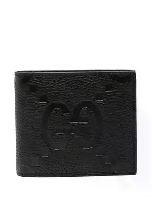 Gucci Jumbo Gg Leather Wallet - Black