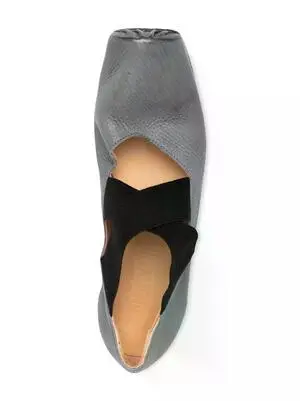 UMA WANG 25mm Leather Ballerina Shoes - Blue