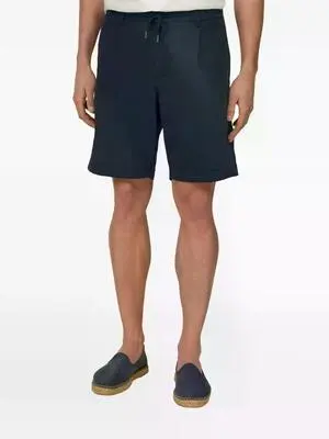 Boggi Milano Garment-dyed Stretch Cotton Blend Drawstring Shorts