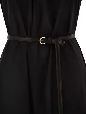 Max Mara Halterneck Belted Maxi Dress - Black