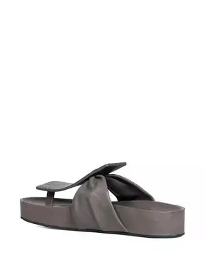 UMA WANG 35mm Square Leather Sandals - Grey
